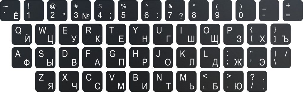 Печать наклеек на клавиатуру в Москве низкие цены в типографии Tprint